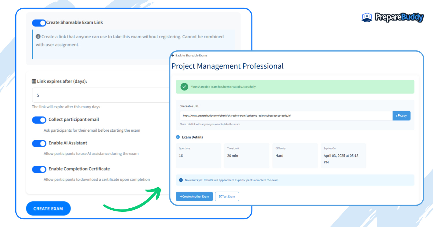 Create Custom Exams with PrepareBuddy’s Content Module